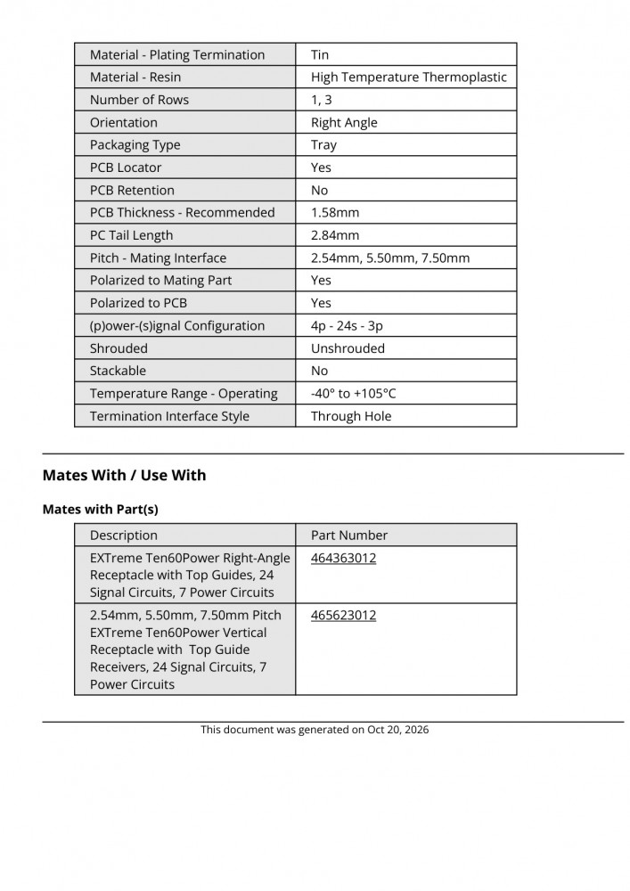 MOLEX 464373012 technical document page 3