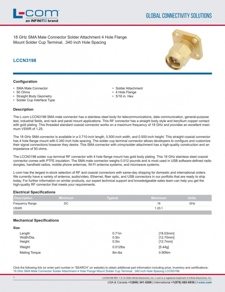 LCCN3198 technical document page 1