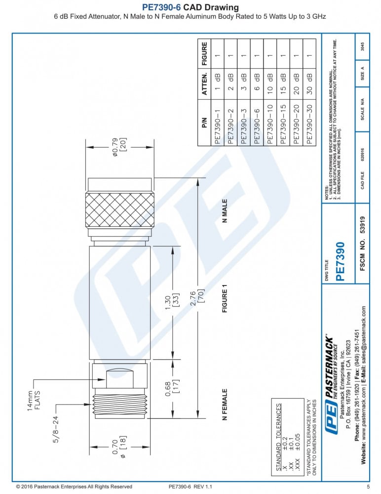 PE7390-6 technical datasheet page 5