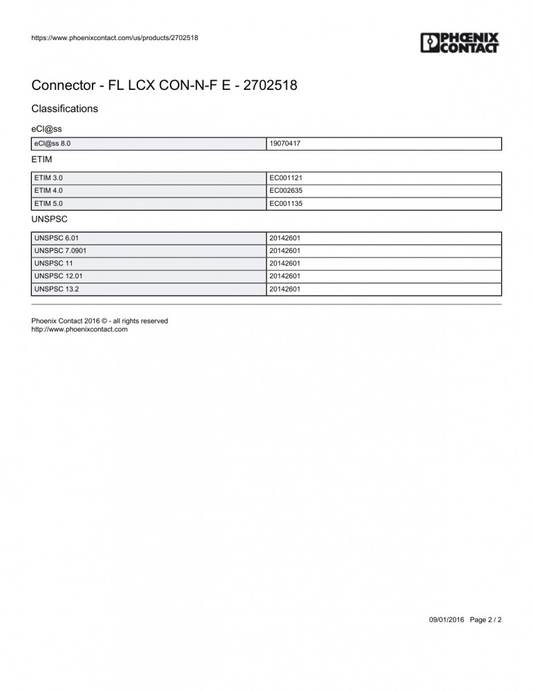Phoenix Contact 2702518 technical document page 2