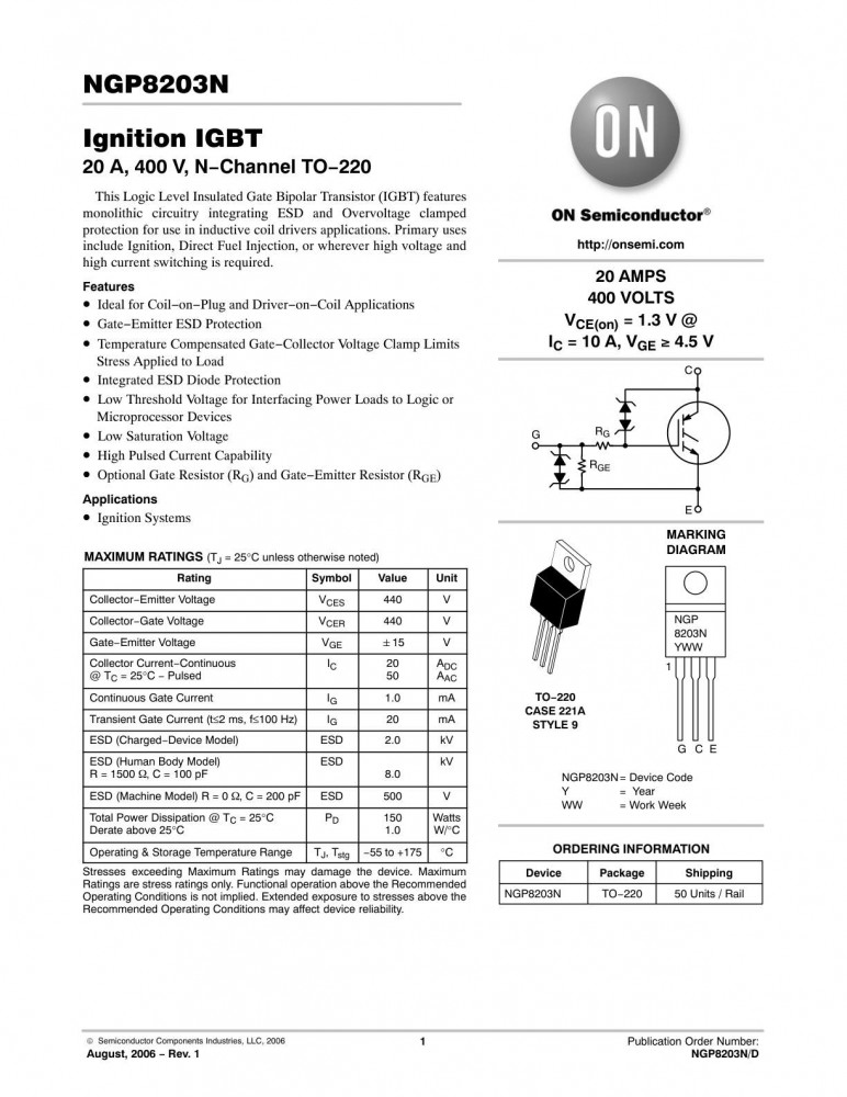 NGP8203N datasheet page 1