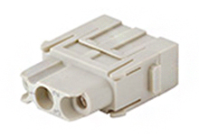 Heavy-Duty Axial Screw Terminal Power Module, Male, 3-Pole, 40A, for 6.00-10.00mm² 10-7 AWG, Grey