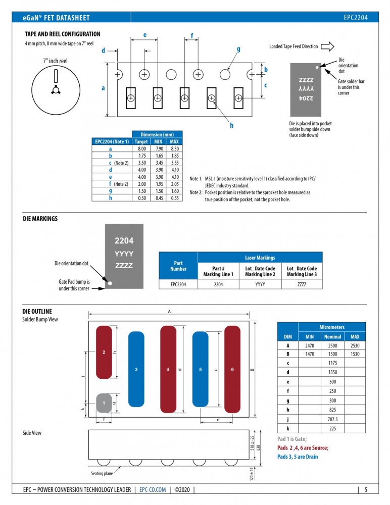 EPC2204 technical document page 5