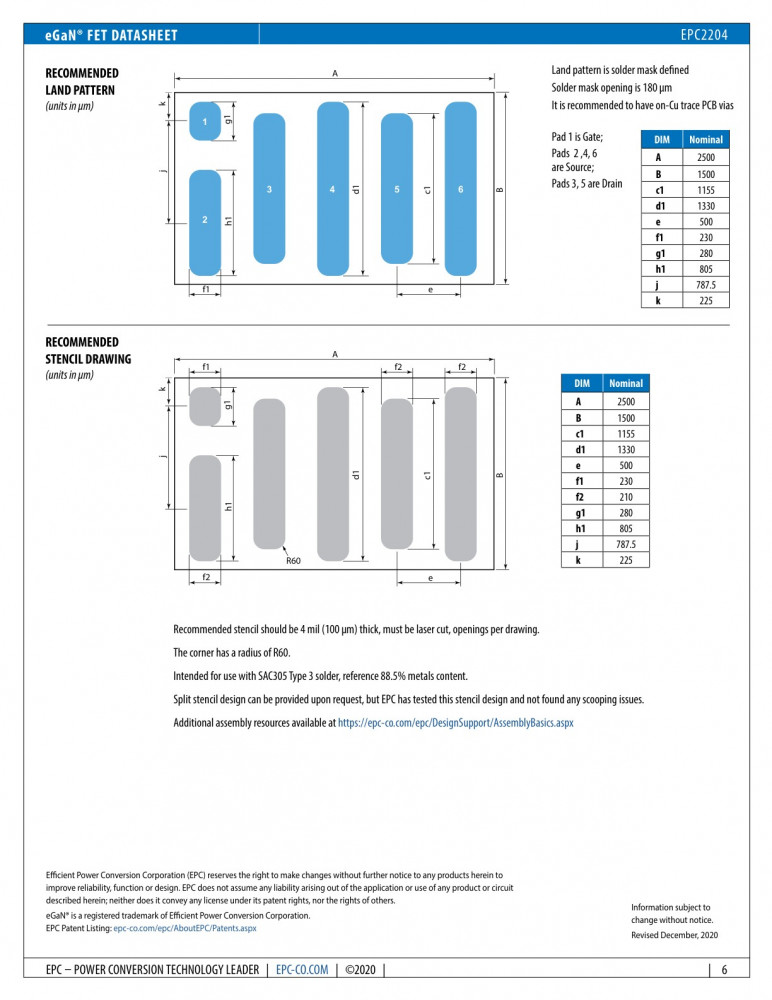 EPC2204 technical document page 6