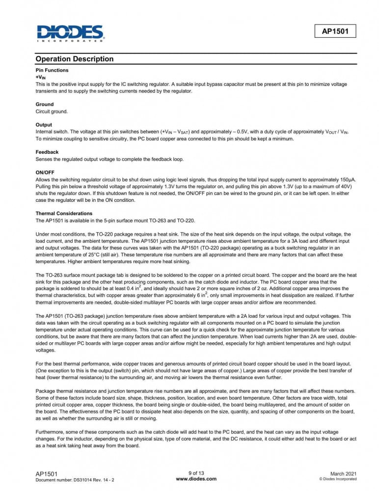AP1501 datasheet page 9