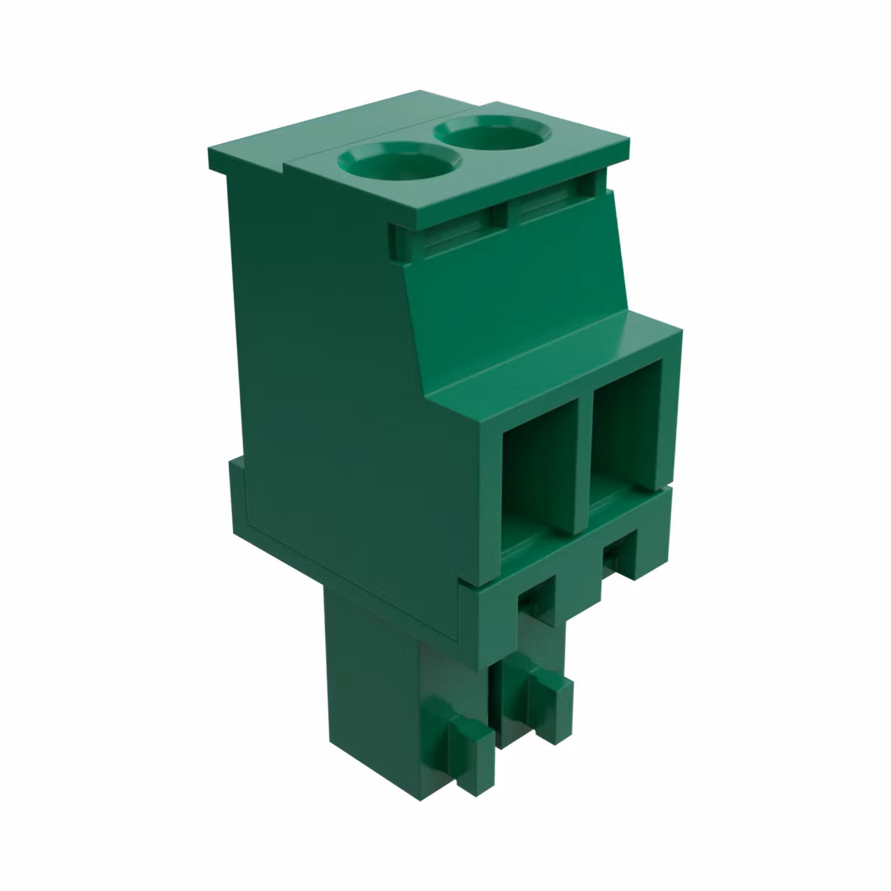 3.50mm Pitch Eurostyle Vertical Plug, Front Wire Entry, Green Housing, 2  Circuits for sale