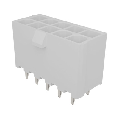 Mini-Fit Jr. Vertical Header, 4.20mm Pitch, Dual Row, 10 Circuits, without Snap-in Plastic Peg PCB Lock, PA Polyamide Nylon 6/6 94V-0, Matte Tin, Natural for sale