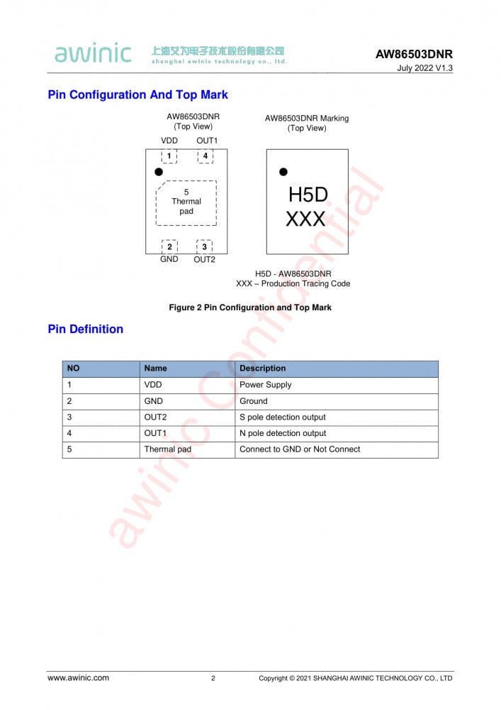 AW86503DNR datasheet page 2