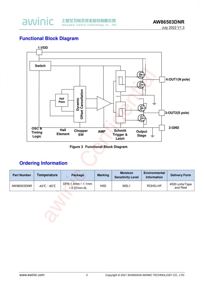 AW86503DNR datasheet page 3