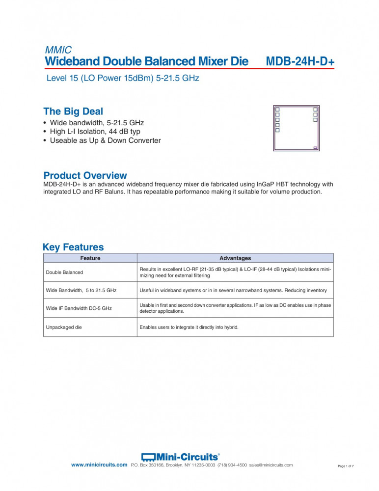 MDB-24H-DG+ datasheet page 1