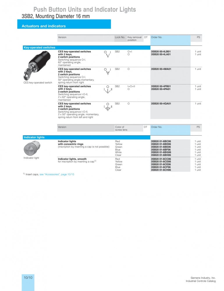SIEMENS catalog page 10