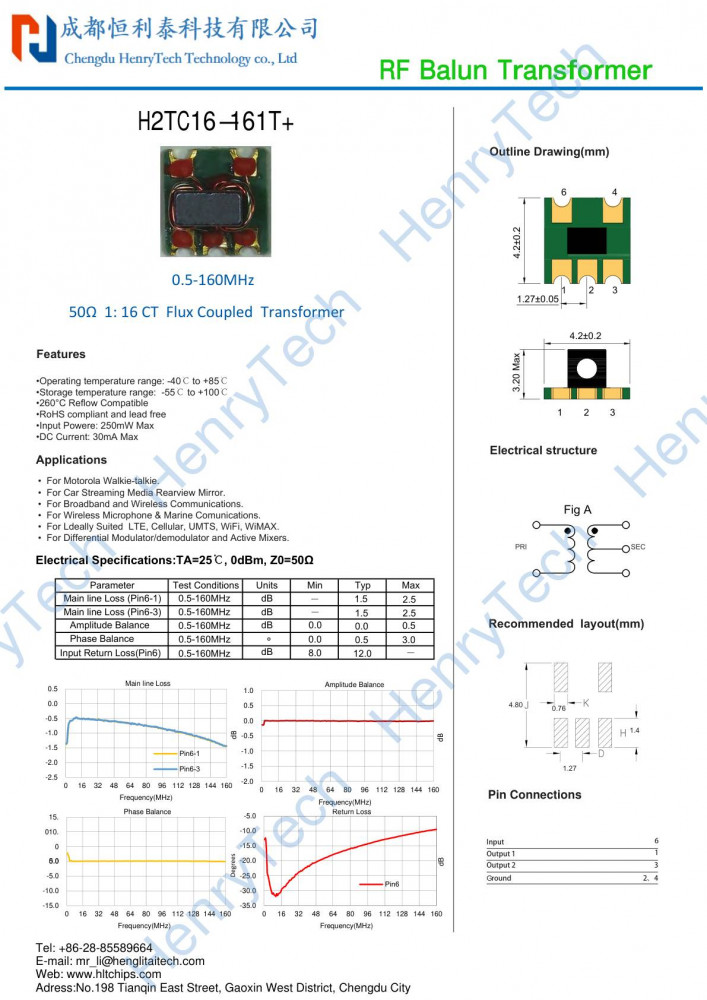 H2TC16-161T+ technical document page