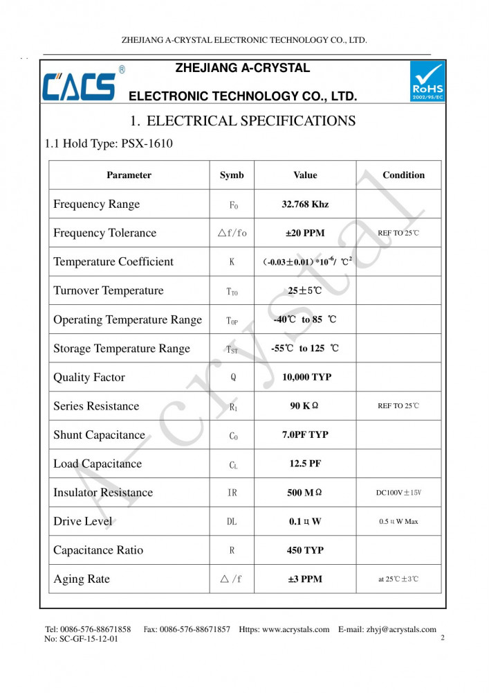 AS13276812503T6 datasheet page 2