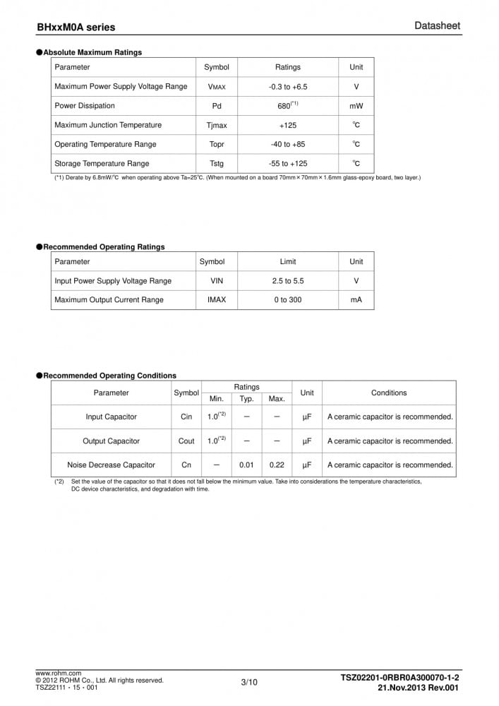 BH33M0AWHFV-TR datasheet page 3