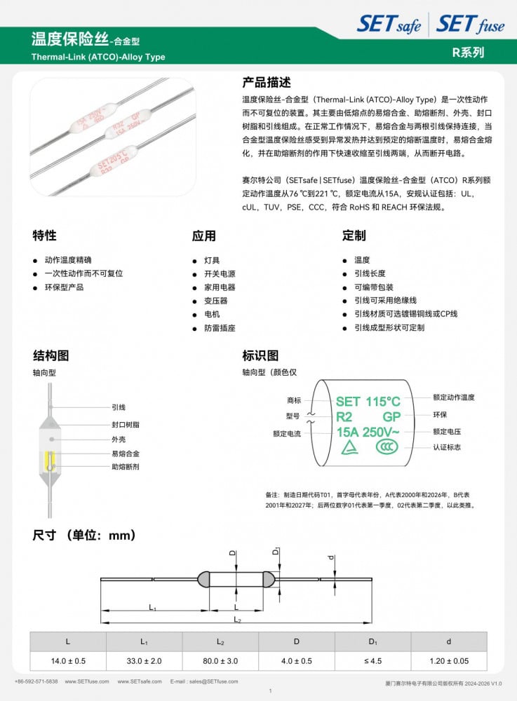 R3 datasheet page 1