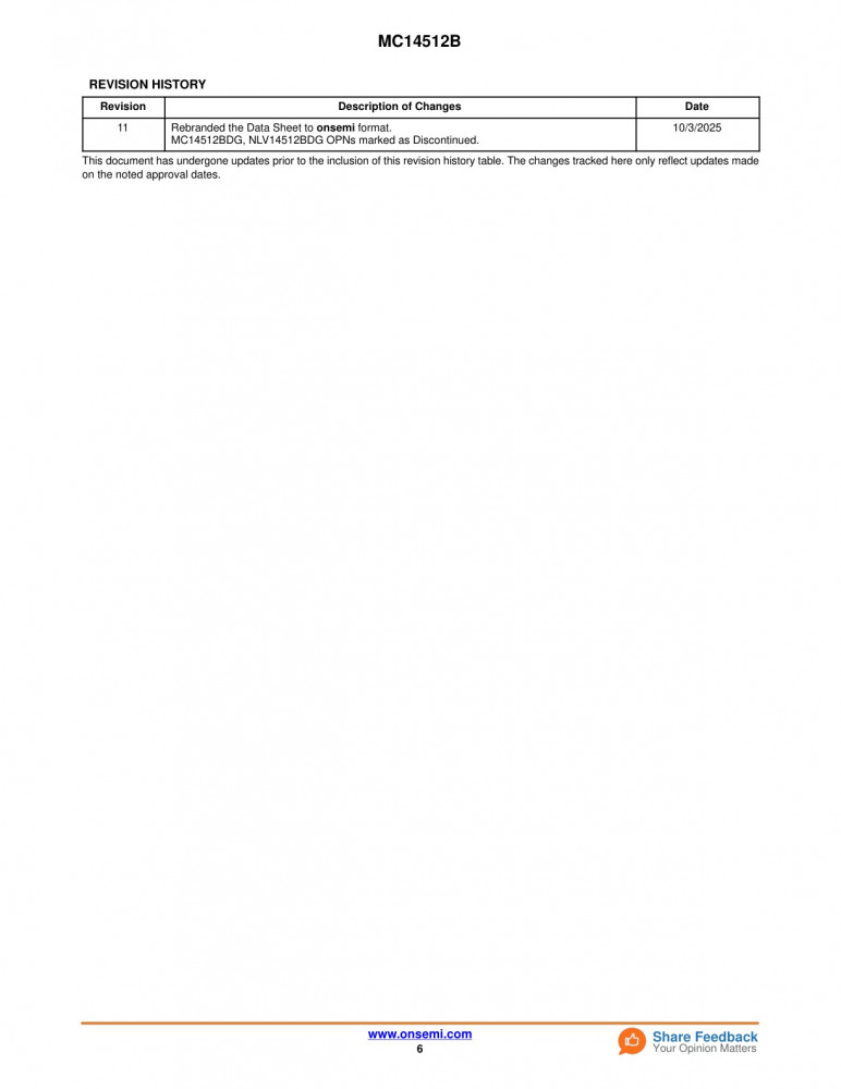 MC14512B datasheet page 6