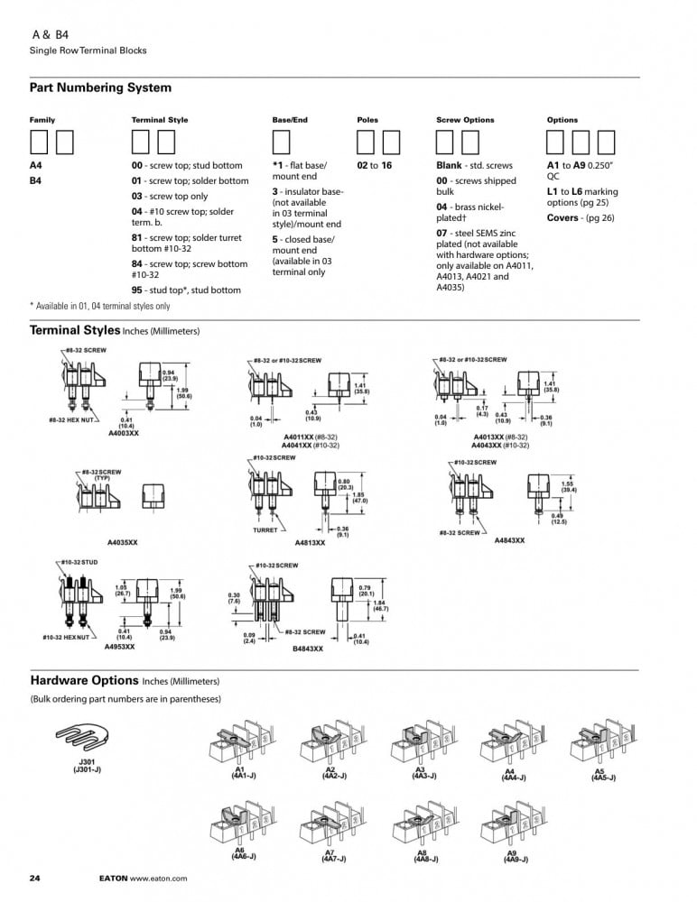 EATON terminal block datasheet page 2