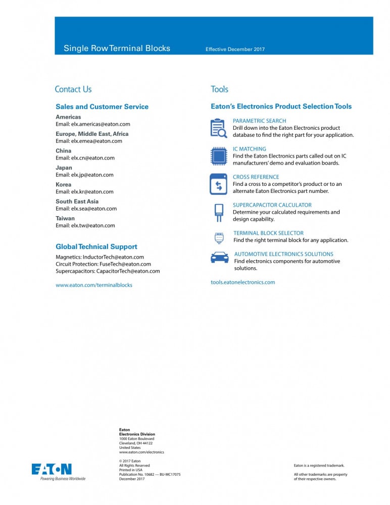 EATON terminal block datasheet page 3