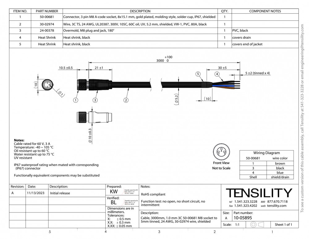 Tensility International 10-05895 product drawing preview