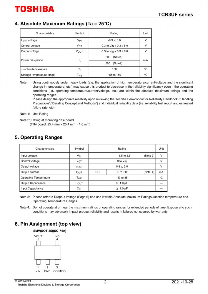 TCR3UF series datasheet page 2