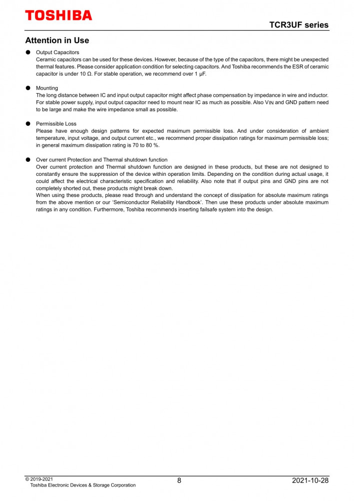 TCR3UF series datasheet page 8