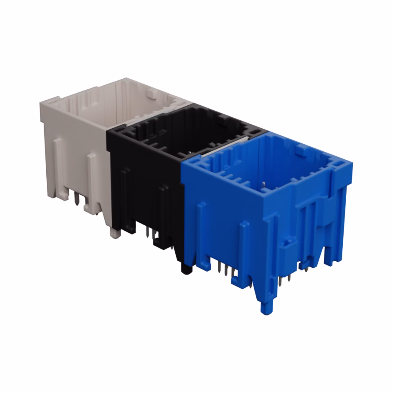 stAK50h 3 Bay Vertical Hybrid Header, 84 Circuits, Bay 1: 25 Circuit/Key 2/Gray; Bay 2: 27 Circuit/Key 1/Black; Bay 3: 32 Circuit/Key 2/Blue; Tube for sale