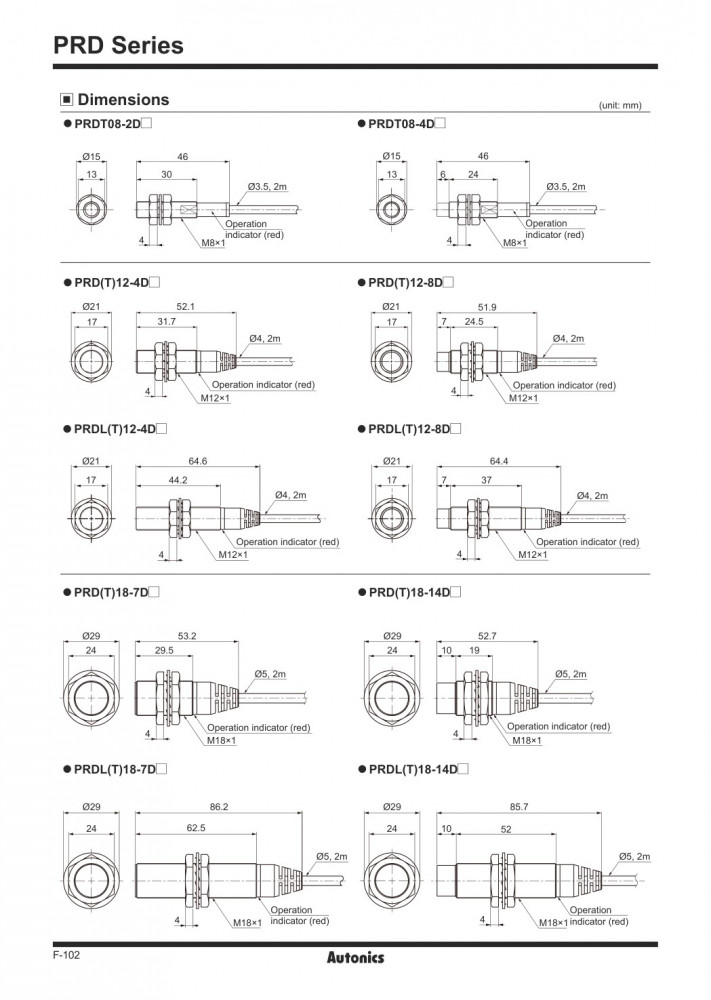Autonics PRD series datasheet page 4