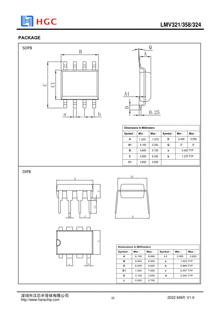 LMV358CDRG datasheet page 10