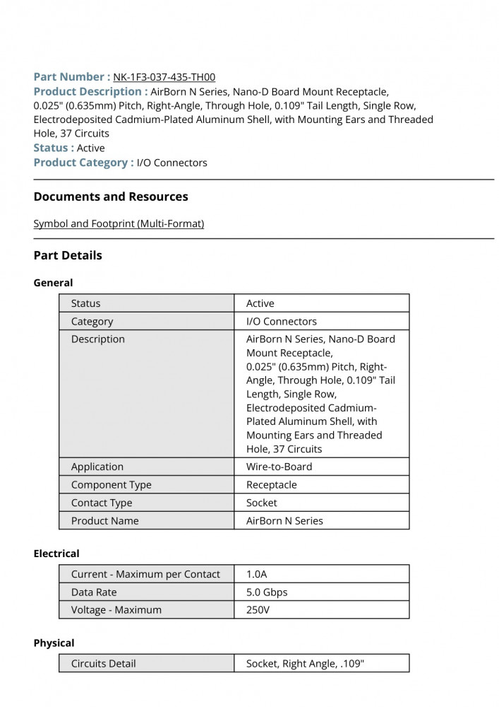 NK-1F3-037-435-TH00 technical document page 1