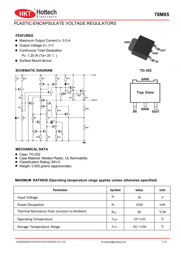78M05 datasheet page 1