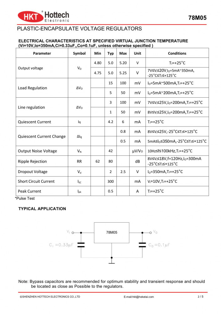 78M05 datasheet page 2