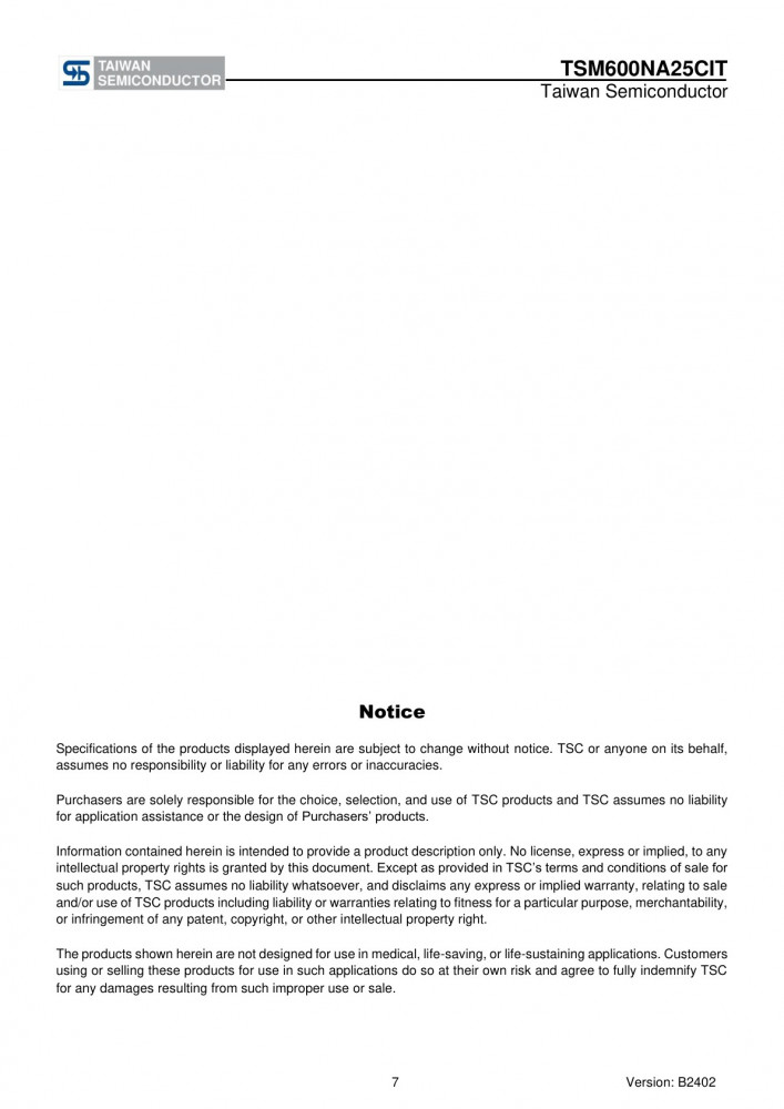 TSM600NA25CIT datasheet page 7