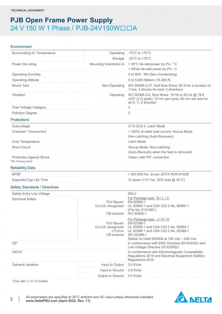 PJB datasheet page 3