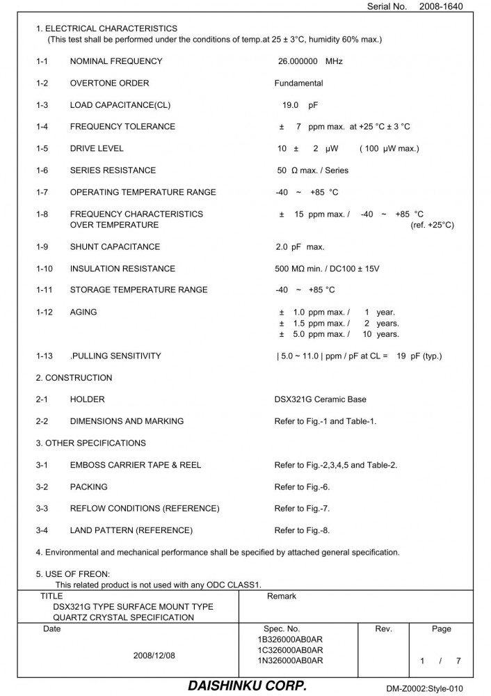 KDS 1N326000AB0AR specification page 2