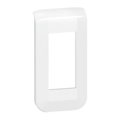 Mosaic - Plate 3x2 modules vertical mounting white - Glossy white thermoplastic RAL9003 - Snap-on flush-mounted cover frame
