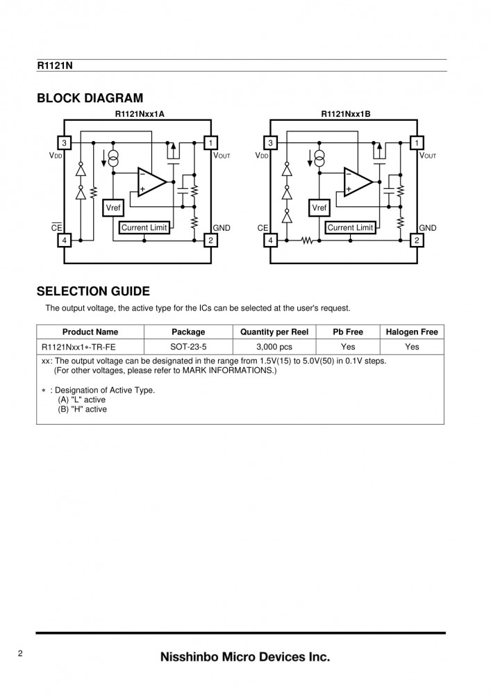 R1121 datasheet page 2