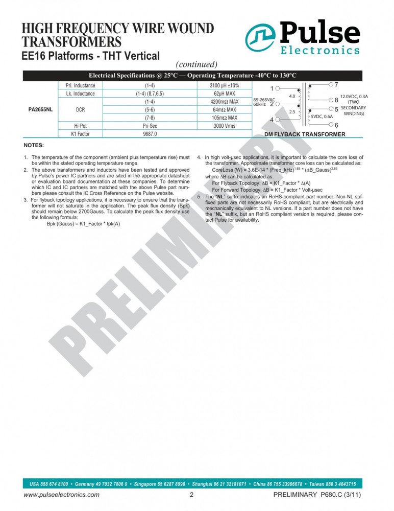 PA2531NL product document page 2