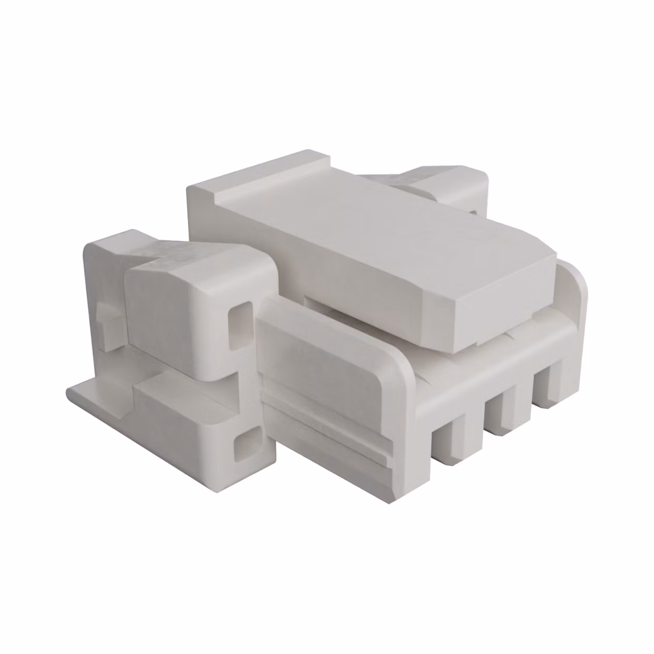 Micro-Lock Plus TPA Type Receptacle Housing, 1.25mm Pitch, Low-Halogen, Single Row, Positive Lock, 3 Circuits, Natural (White) for sale