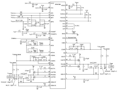 RT8179B - Dual-Output PWM Controller with 2 Integrated Drivers for AMD SVI2 Mobile CPU Power Supply for sale