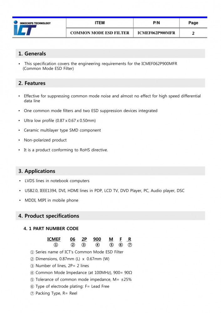 ICMEF062P900MFR datasheet page 2