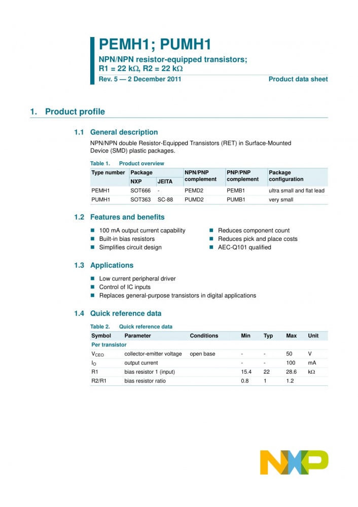 PEMH1 datasheet page 2