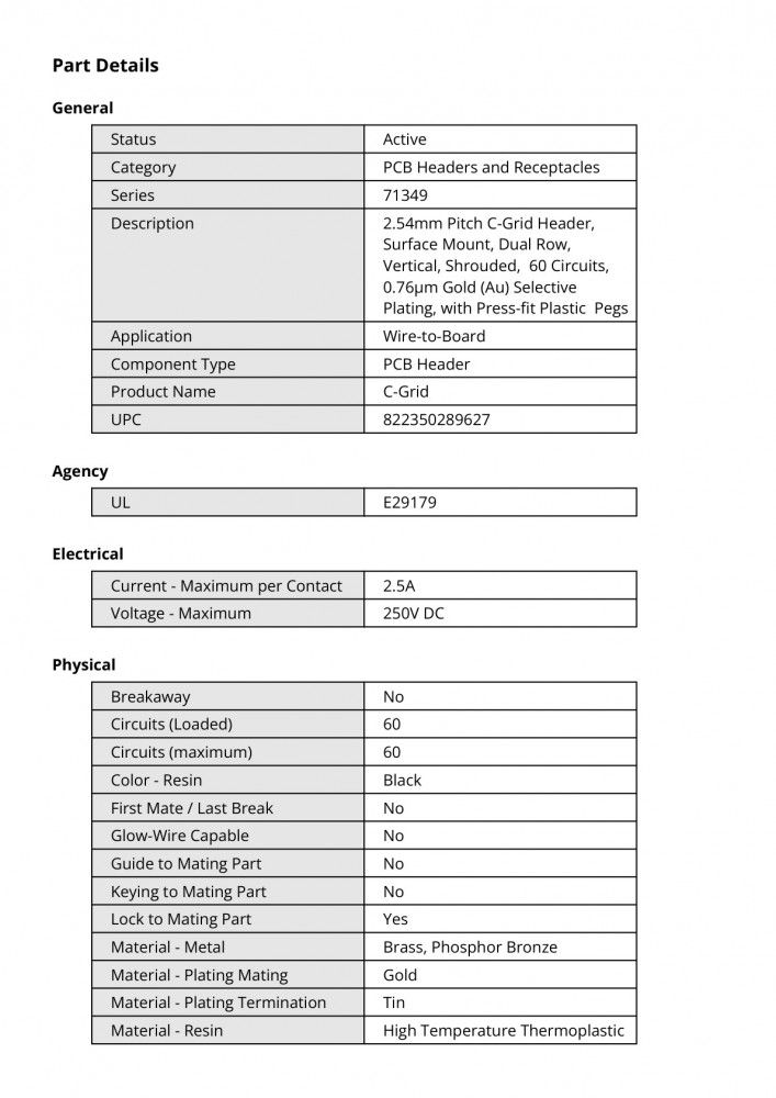 MOLEX 713492996 technical document page 2