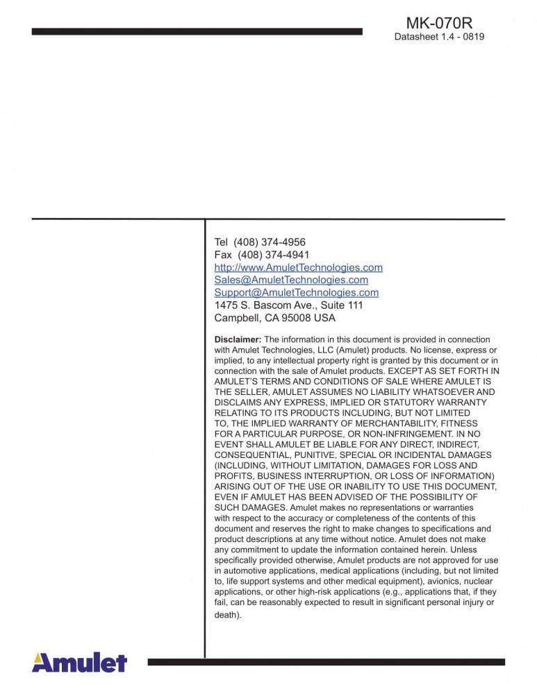 MK-070R datasheet page 8