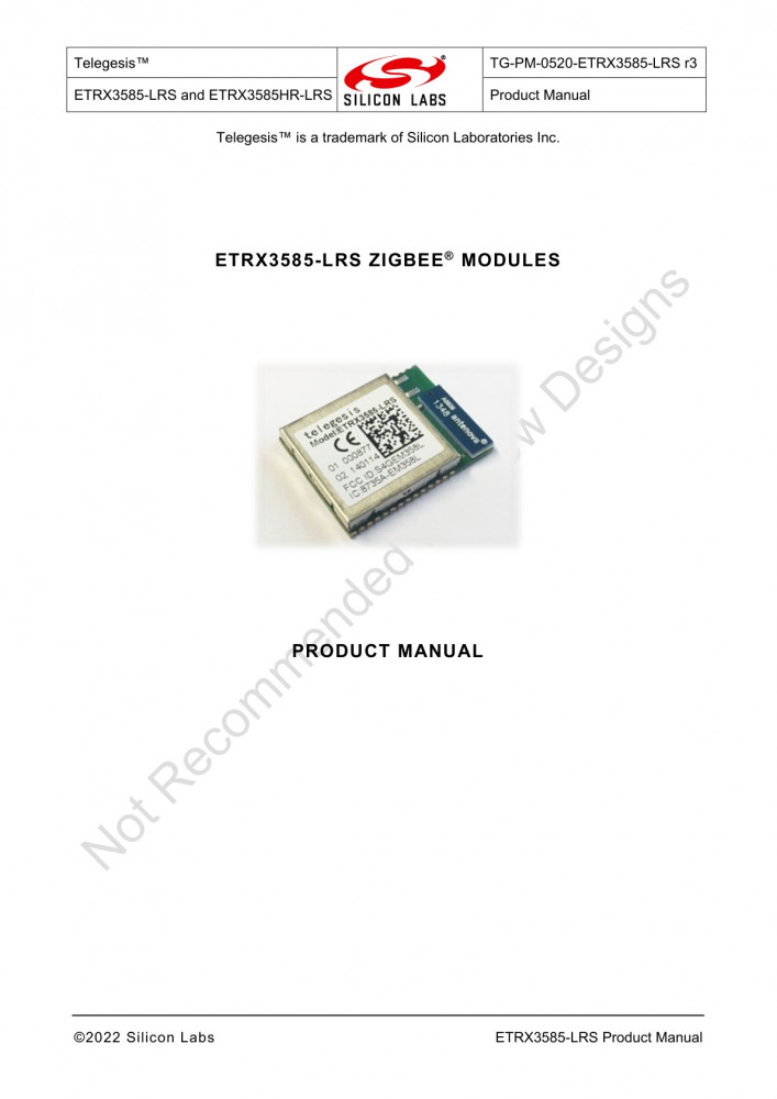 ETRX3585 product manual preview 1