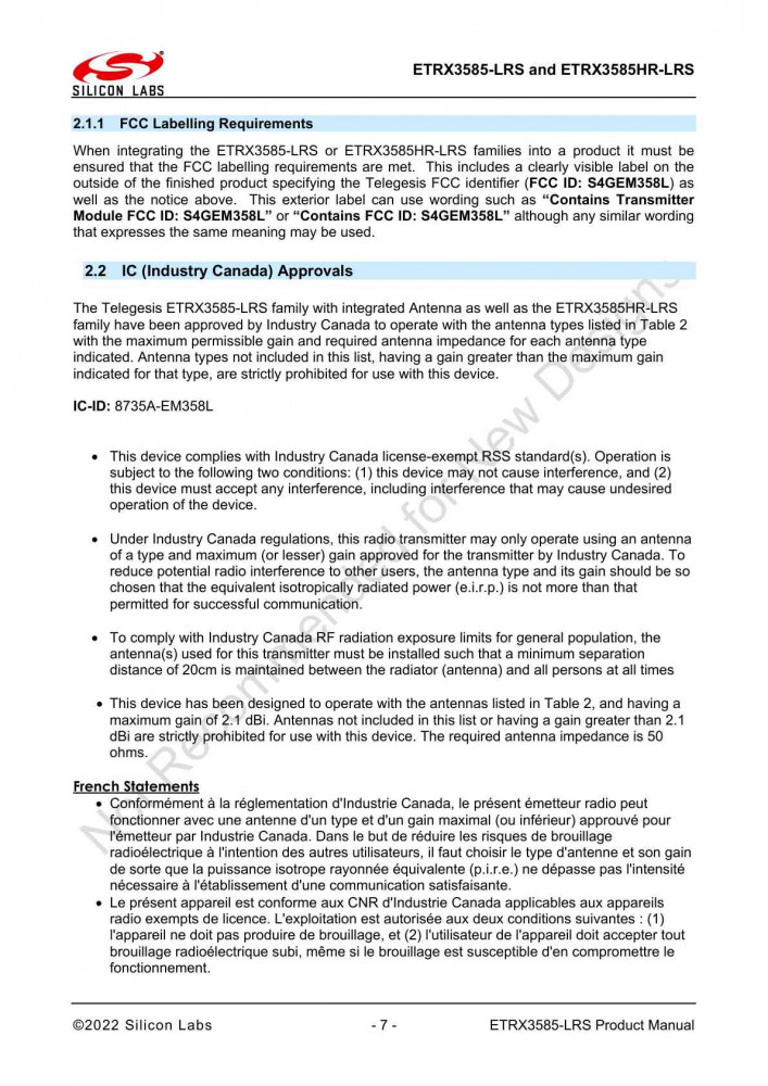 ETRX3585 product manual preview 7