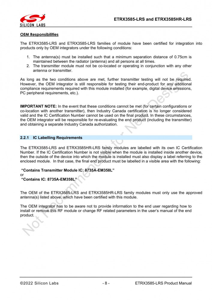 ETRX3585 product manual preview 8