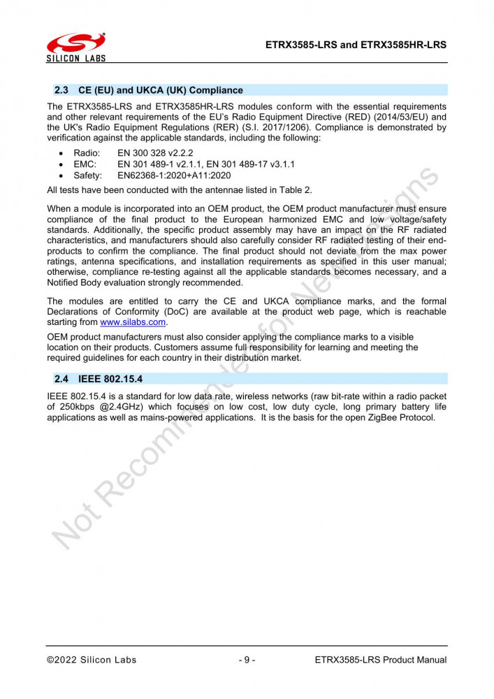 ETRX3585 product manual preview 9