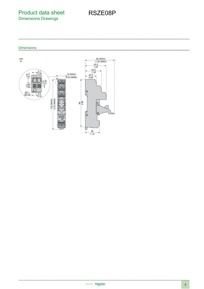 RSZE08P technical document page 3