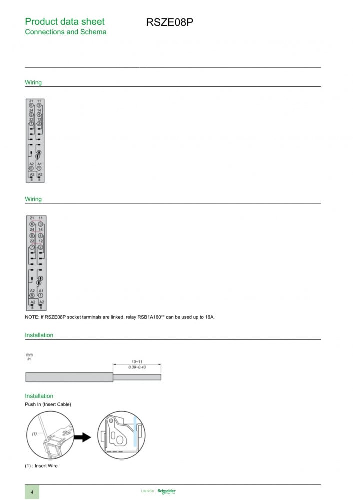 RSZE08P technical document page 4