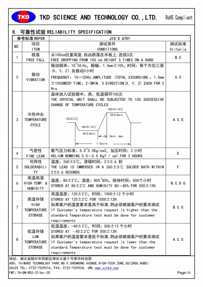TKD specification page 10